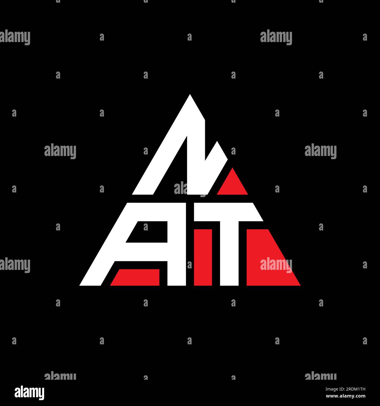 NAT triangle letter logo design with triangle shape. NAT triangle logo ...