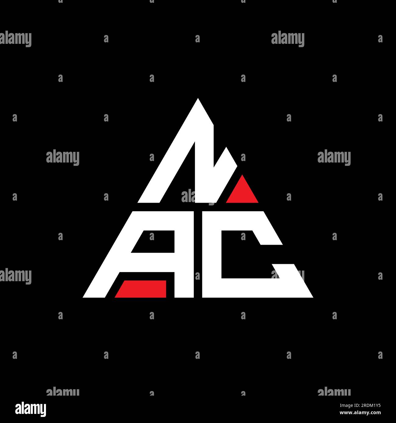NAC triangle letter logo design with triangle shape. NAC triangle logo ...