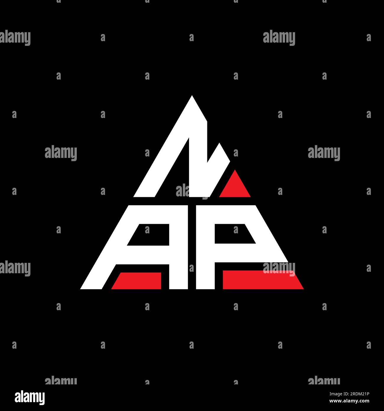 NAP triangle letter logo design with triangle shape. NAP triangle logo ...