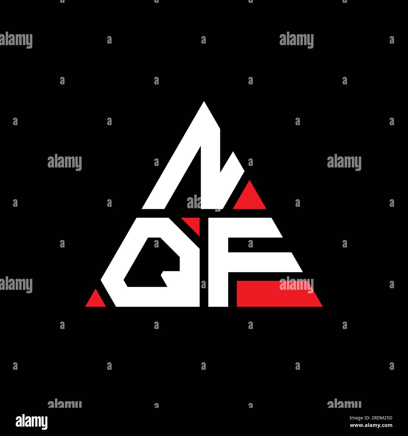 NQF triangle letter logo design with triangle shape. NQF triangle logo ...