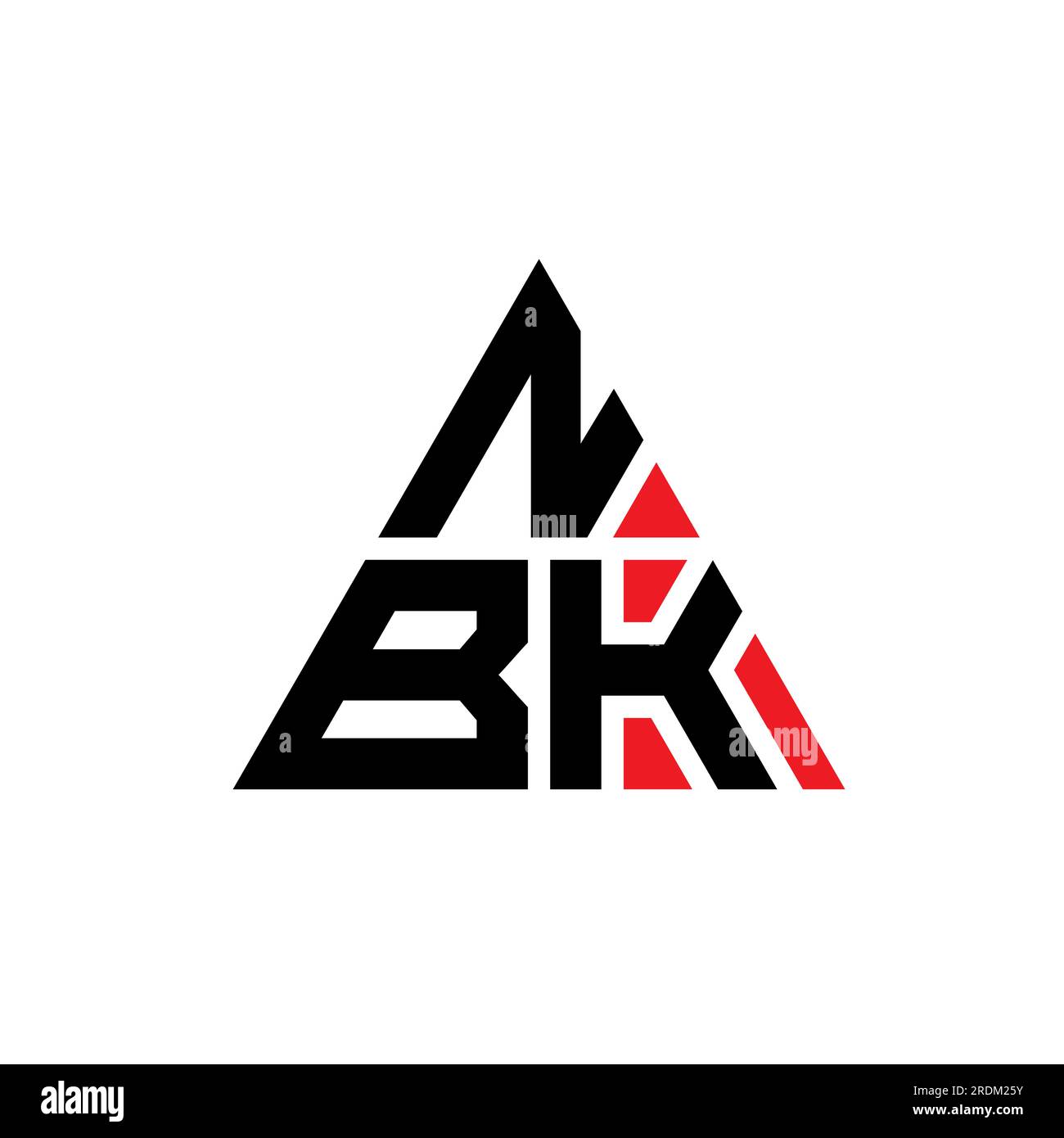 NBK triangle letter logo design with triangle shape. NBK triangle logo ...