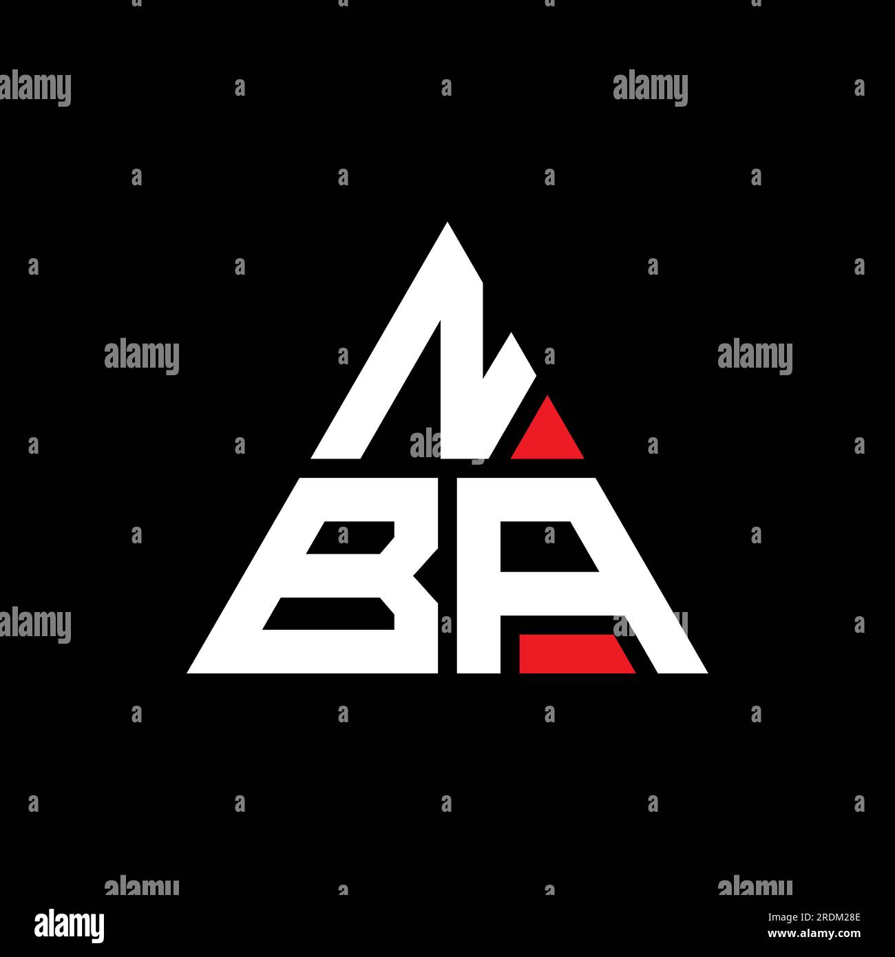 NBA triangle letter logo design with triangle shape. NBA triangle logo ...