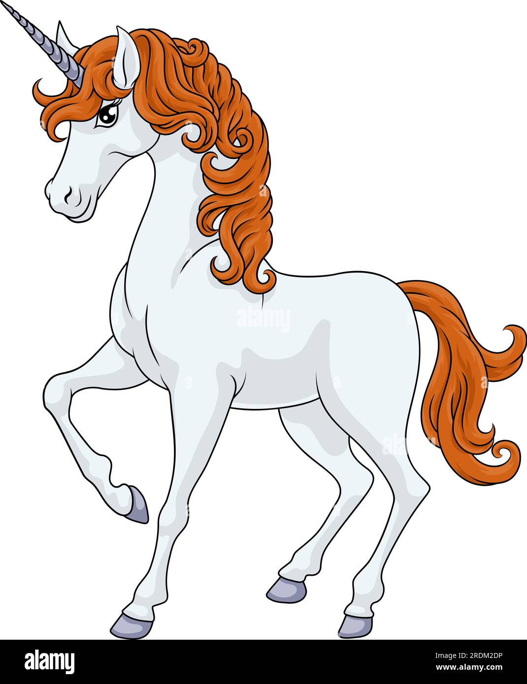 Unicorn Horn Horse Animal Cartoon Mascot From Myth Stock Vector Image ...