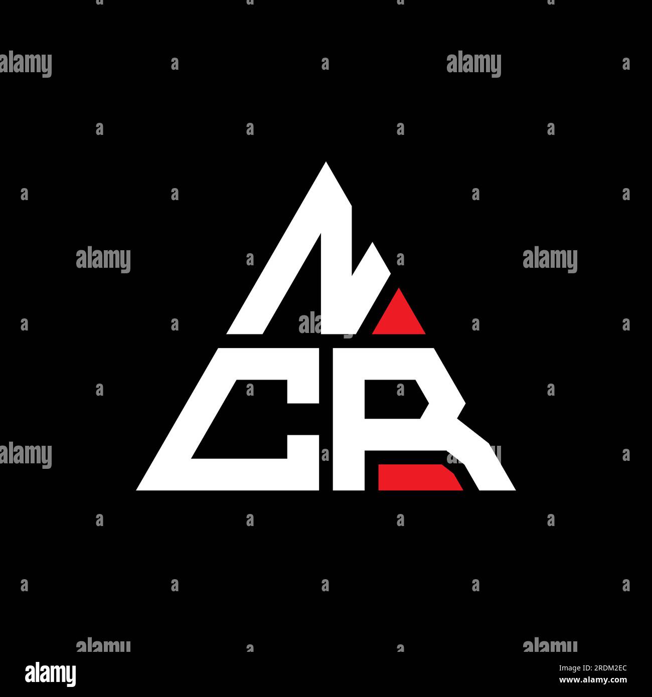 NCR triangle letter logo design with triangle shape. NCR triangle logo ...