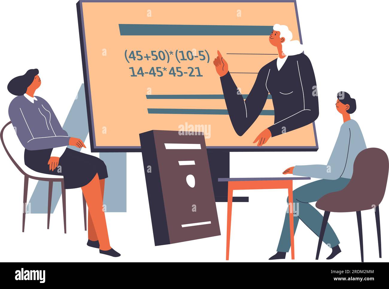 Problem solving on board adult Stock Vector Images - Alamy