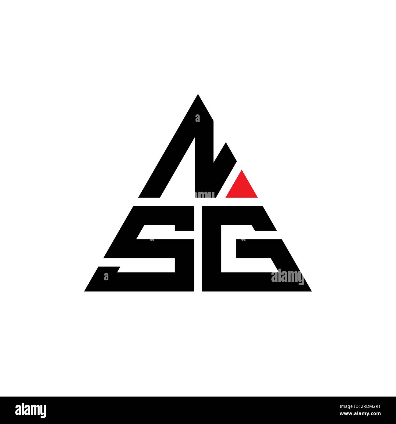 NSG triangle letter logo design with triangle shape. NSG triangle logo ...