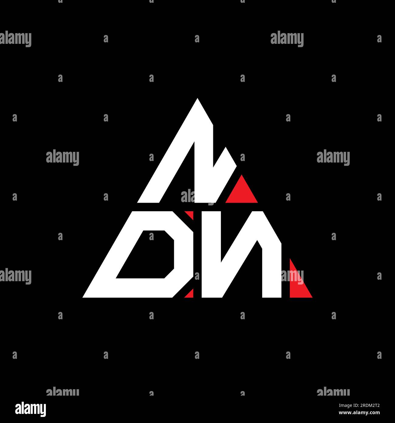 NDN triangle letter logo design with triangle shape. NDN triangle logo ...