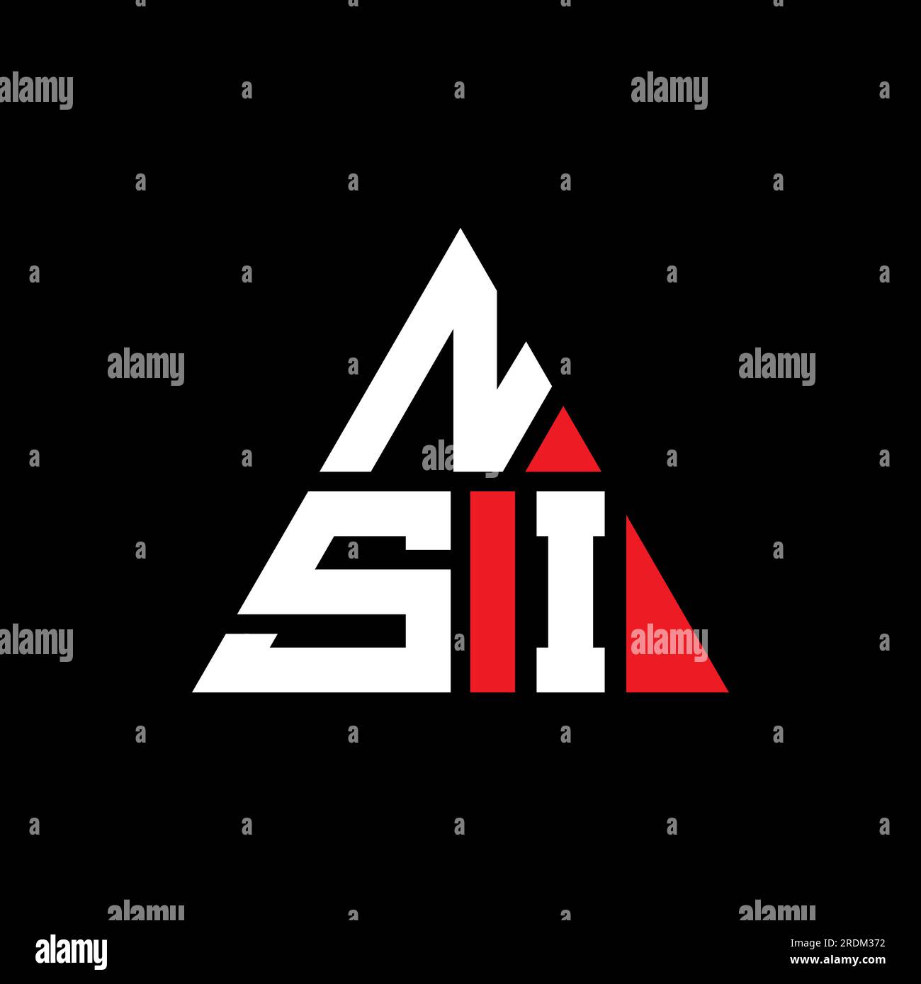 NSI triangle letter logo design with triangle shape. NSI triangle logo ...