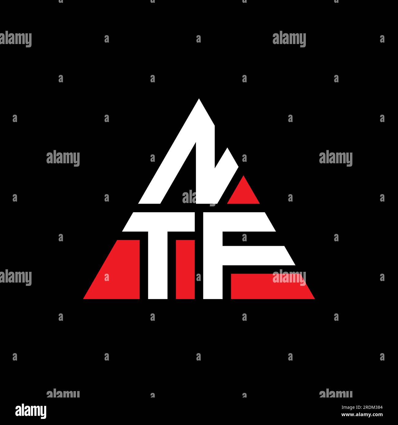 NTF triangle letter logo design with triangle shape. NTF triangle logo ...