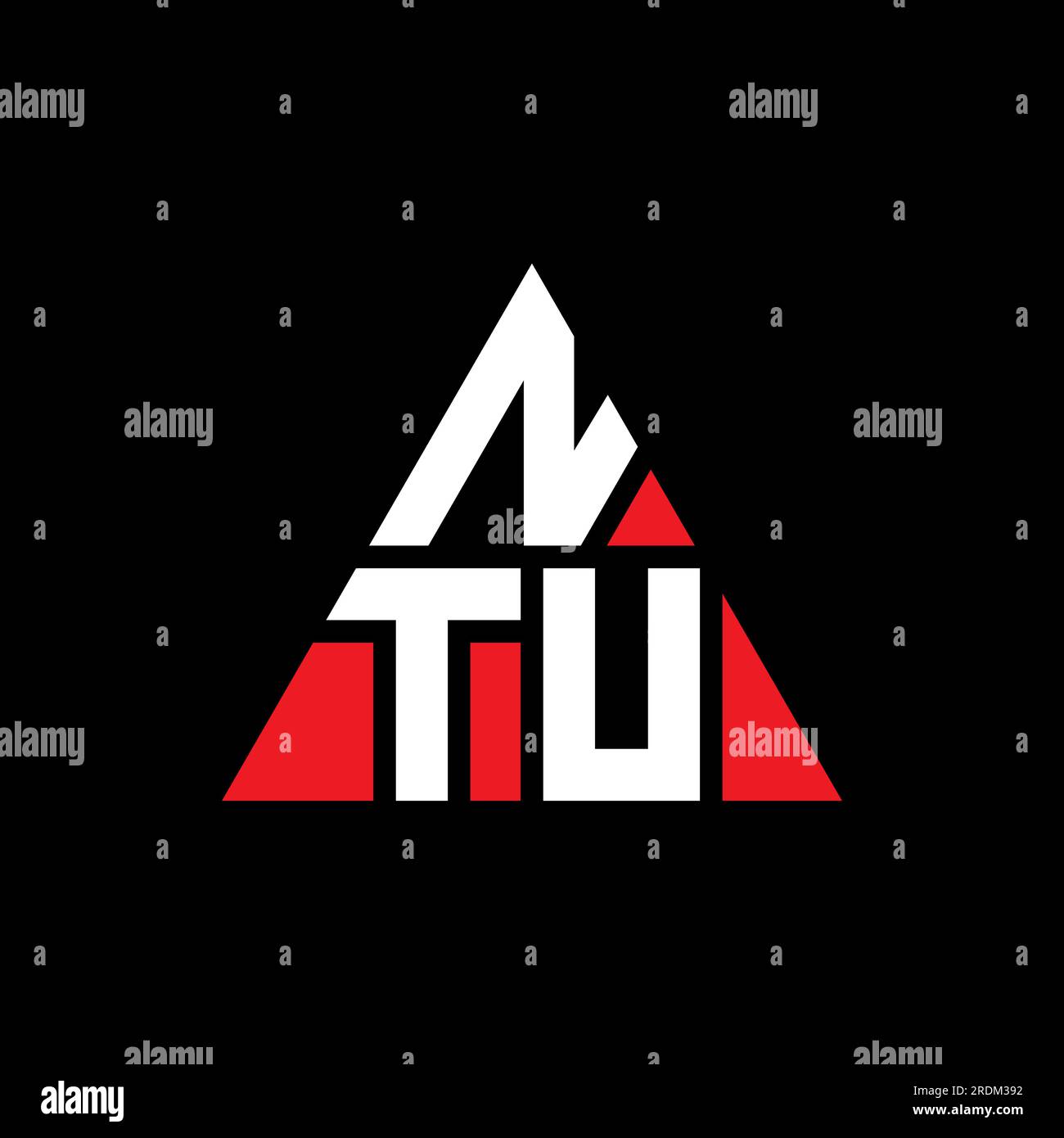 NTU triangle letter logo design with triangle shape. NTU triangle logo ...