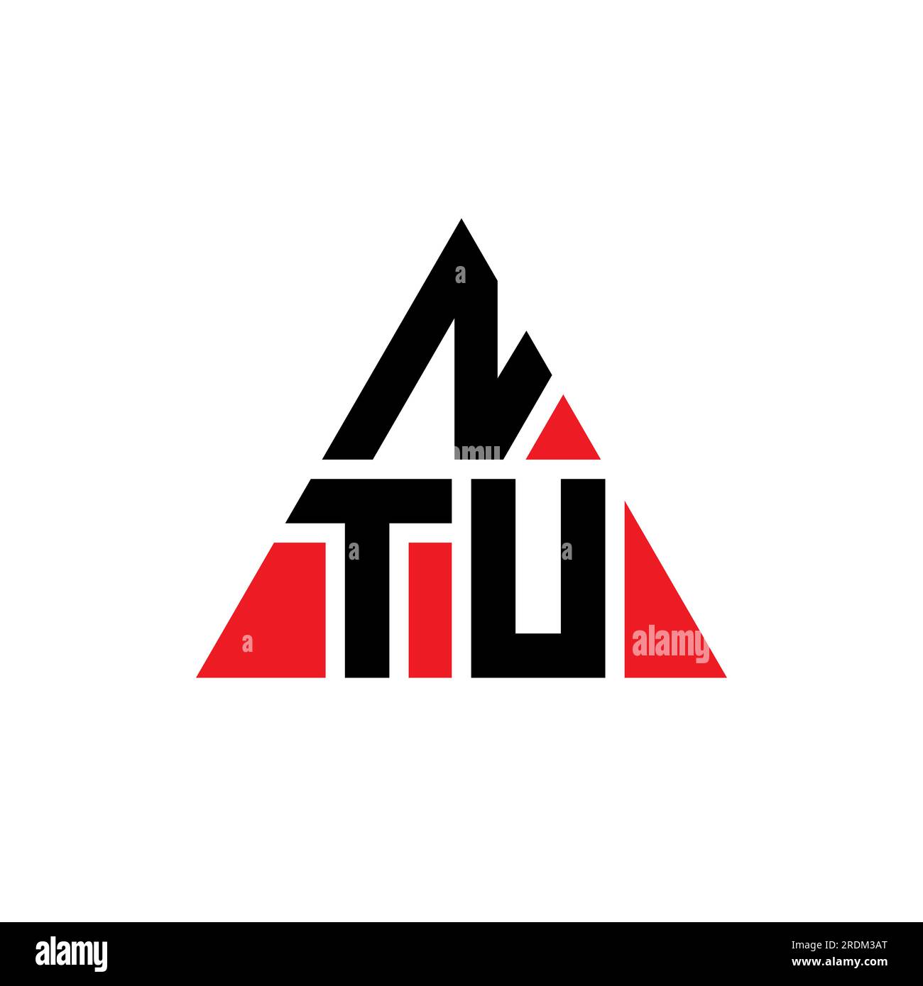 NTU triangle letter logo design with triangle shape. NTU triangle logo ...