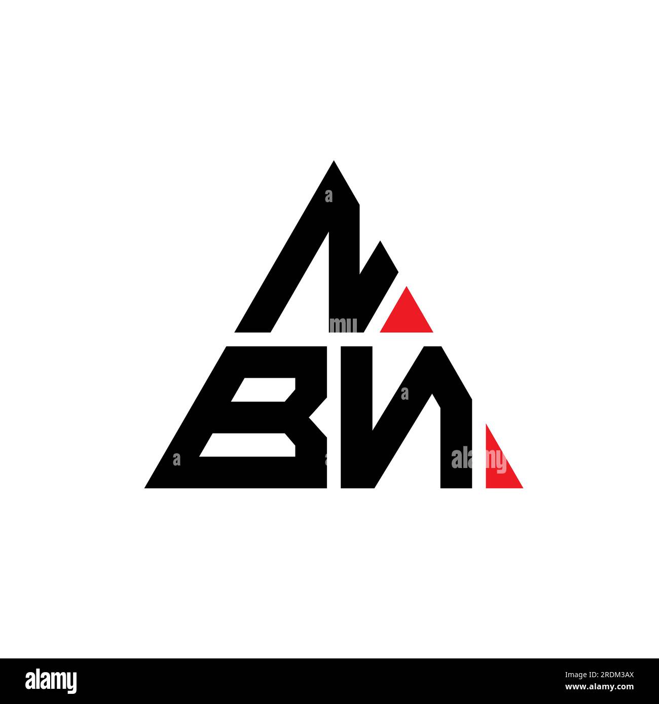 NBN triangle letter logo design with triangle shape. NBN triangle logo ...