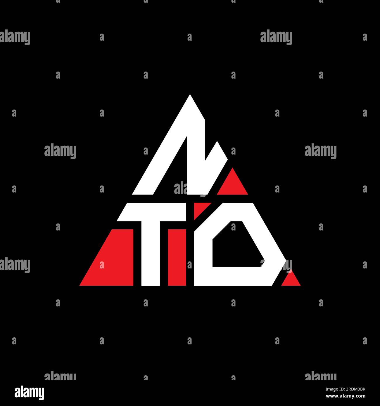 NTO triangle letter logo design with triangle shape. NTO triangle logo ...