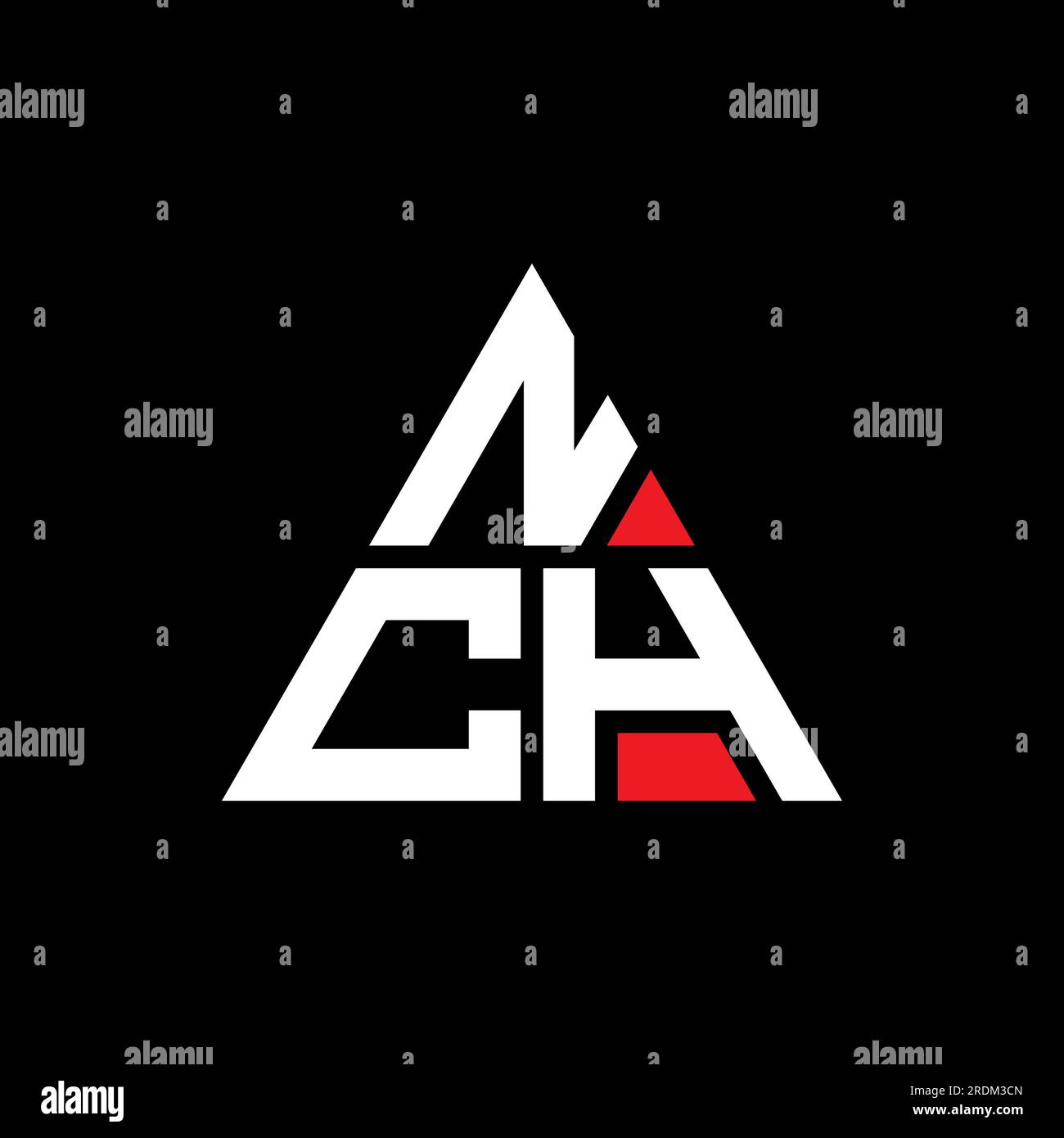 NCH triangle letter logo design with triangle shape. NCH triangle logo ...