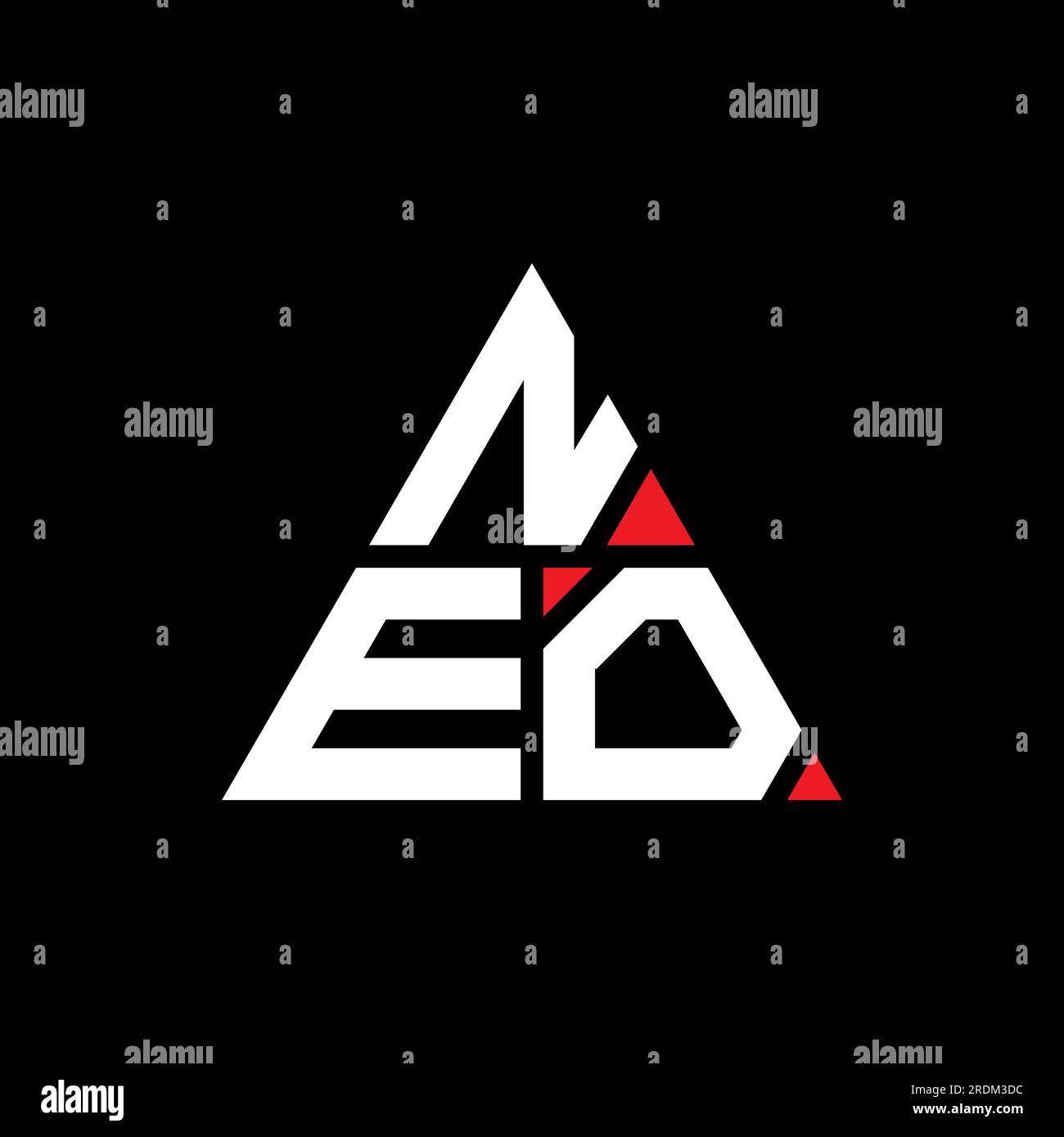 NEO triangle letter logo design with triangle shape. NEO triangle logo ...