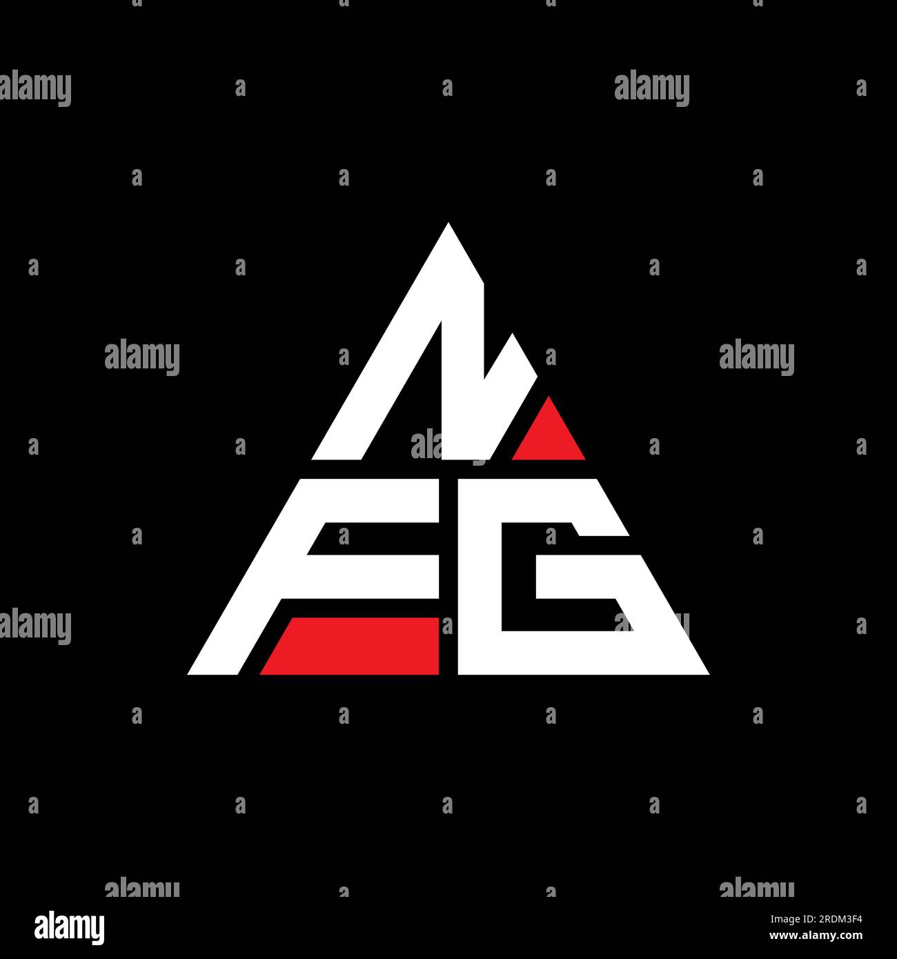 NFG triangle letter logo design with triangle shape. NFG triangle logo ...