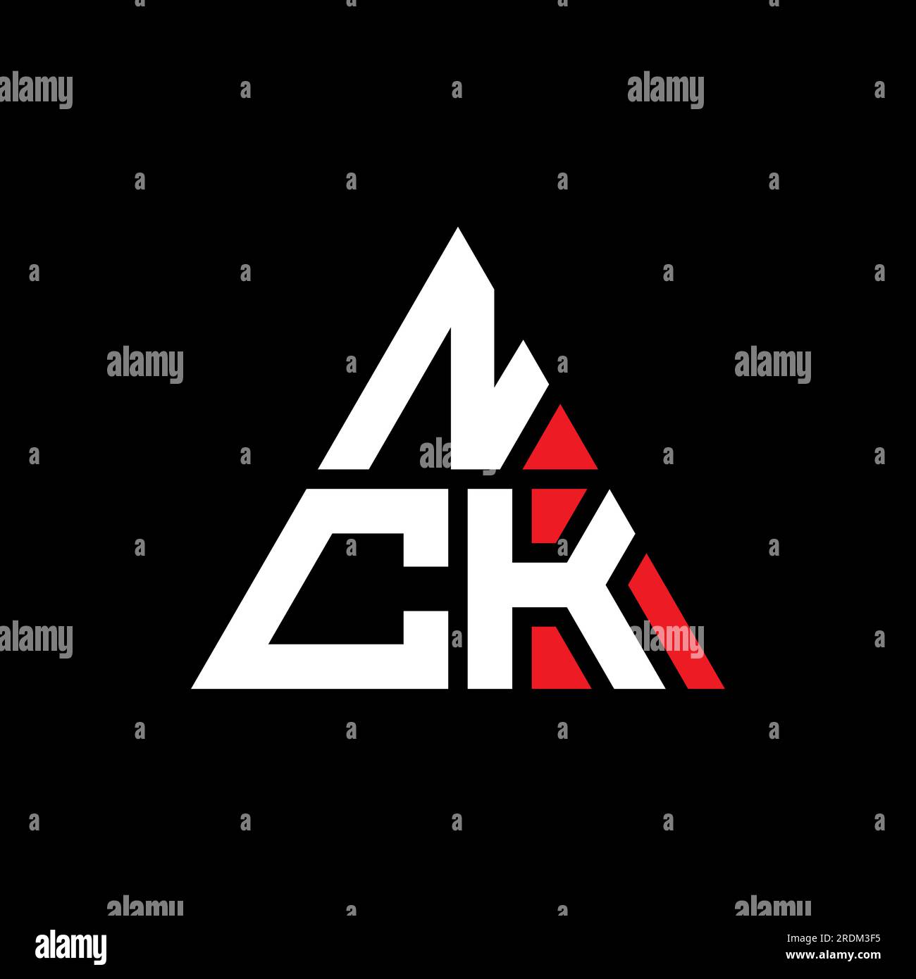 NCK triangle letter logo design with triangle shape. NCK triangle logo ...