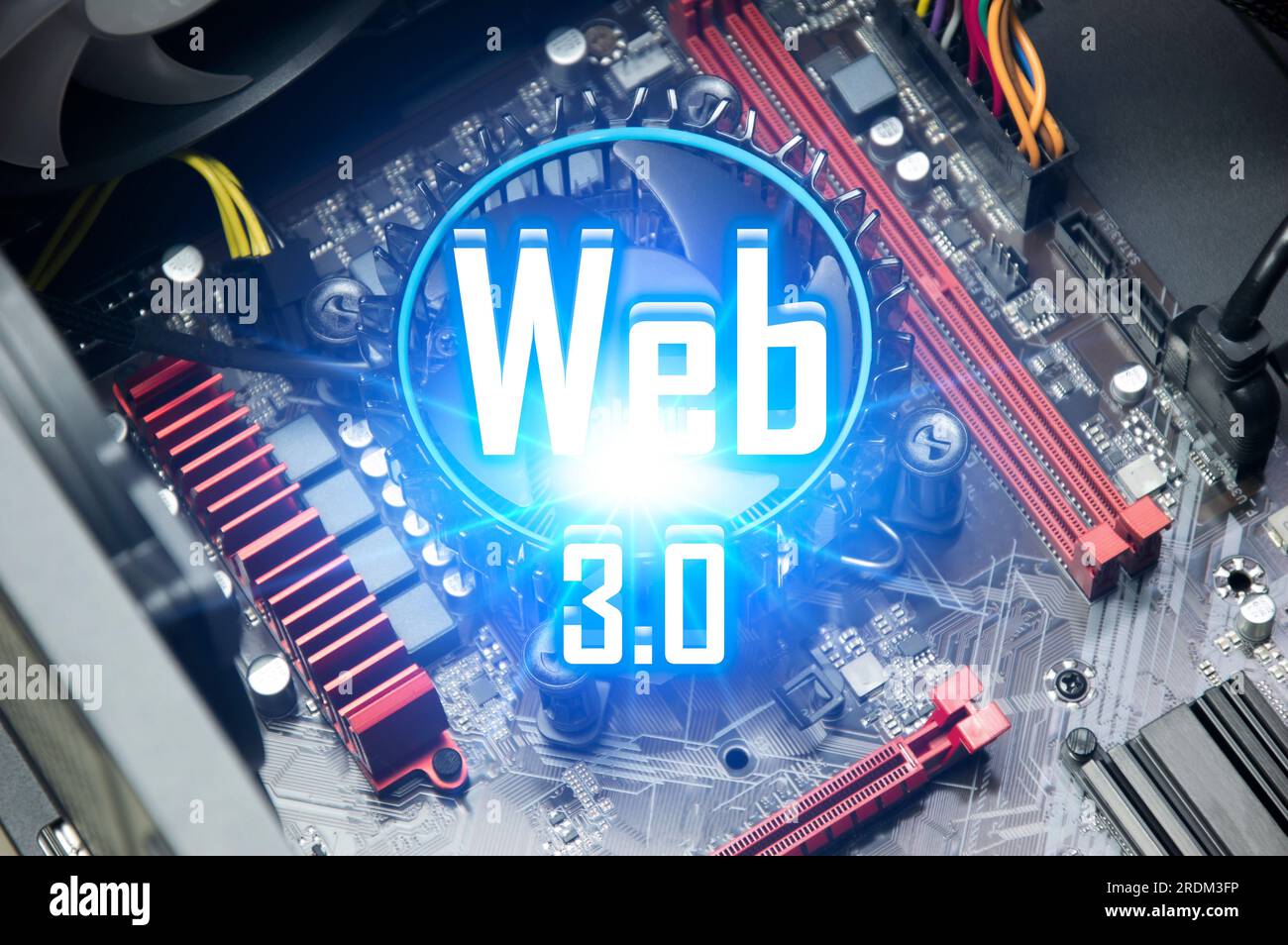 Digital communication concept and technology WEB 3.0 and AI development ...