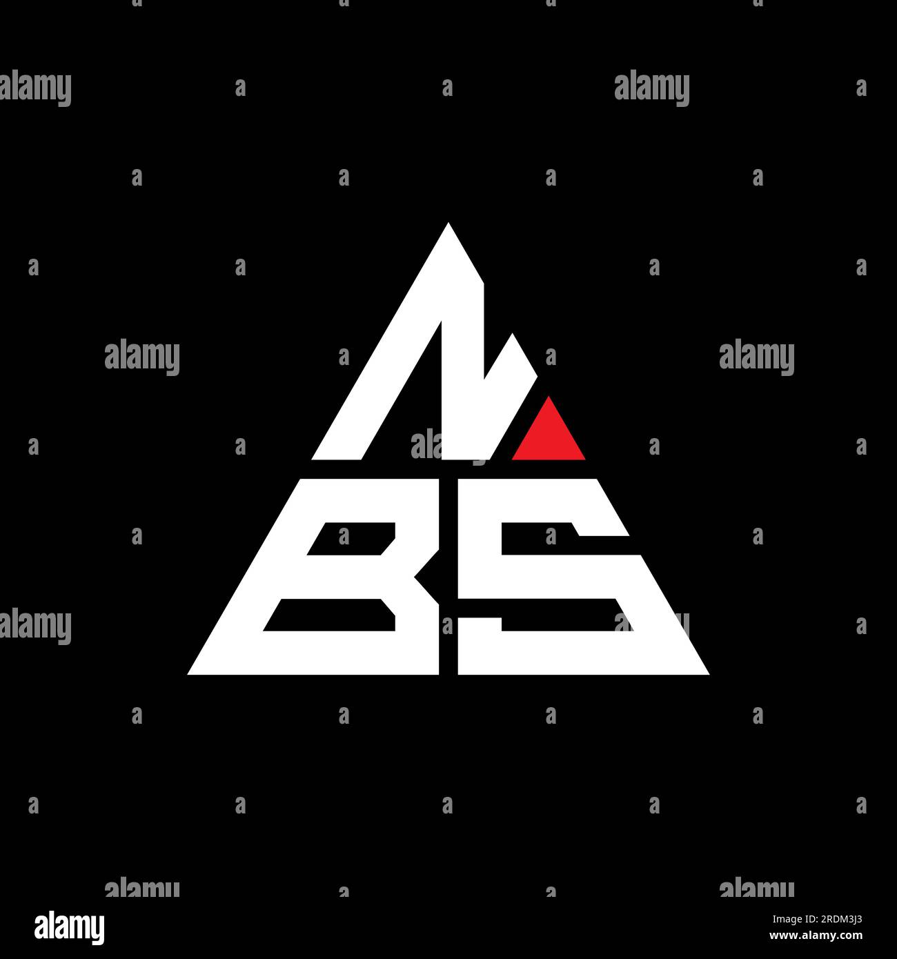 NBS triangle letter logo design with triangle shape. NBS triangle logo ...
