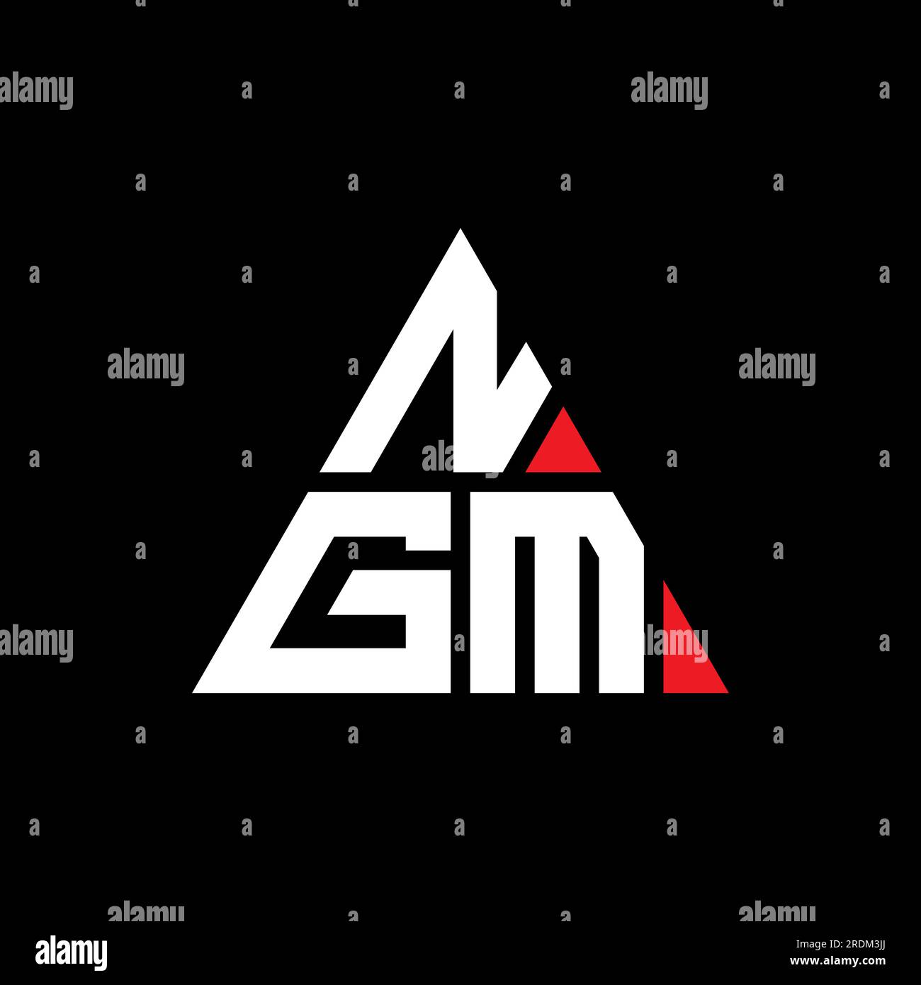 NGM triangle letter logo design with triangle shape. NGM triangle logo ...