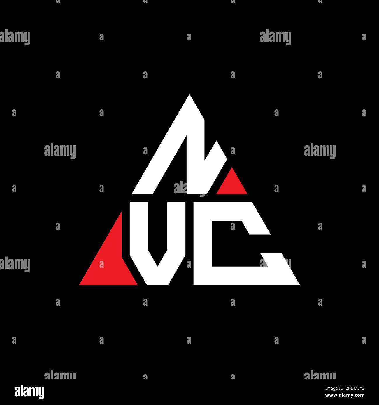 NVC triangle letter logo design with triangle shape. NVC triangle logo ...