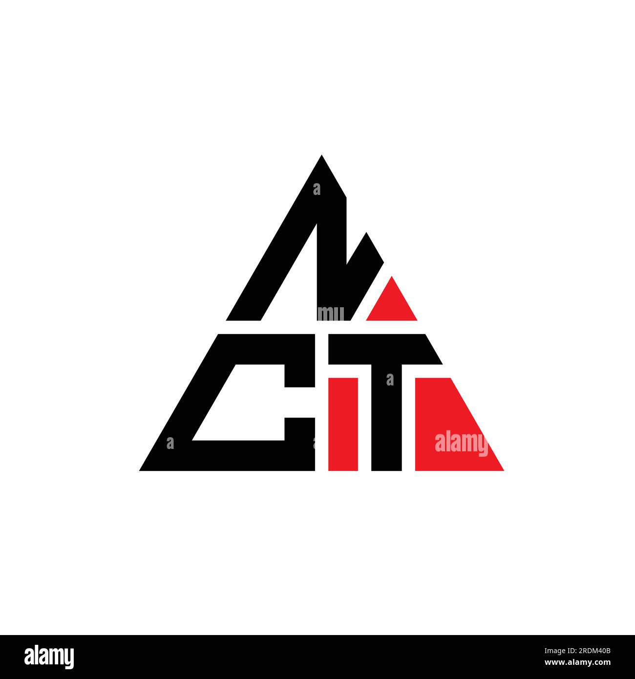 NCT triangle letter logo design with triangle shape. NCT triangle logo ...