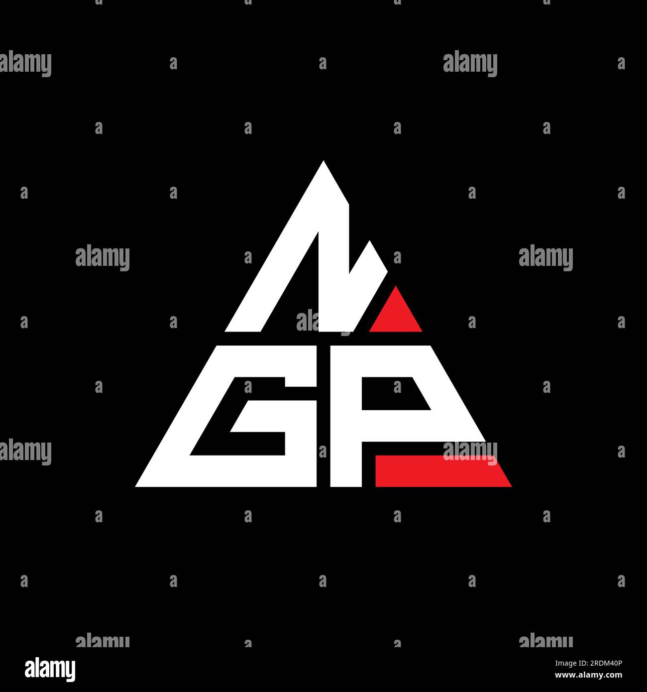 NGP triangle letter logo design with triangle shape. NGP triangle logo ...