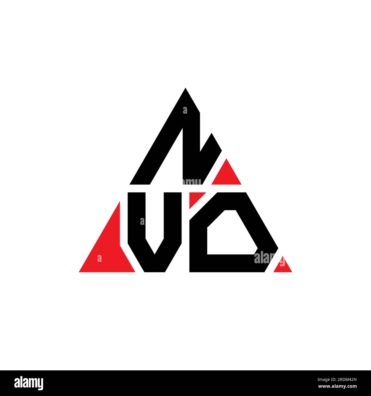 NVO triangle letter logo design with triangle shape. NVO triangle logo design monogram. NVO ...