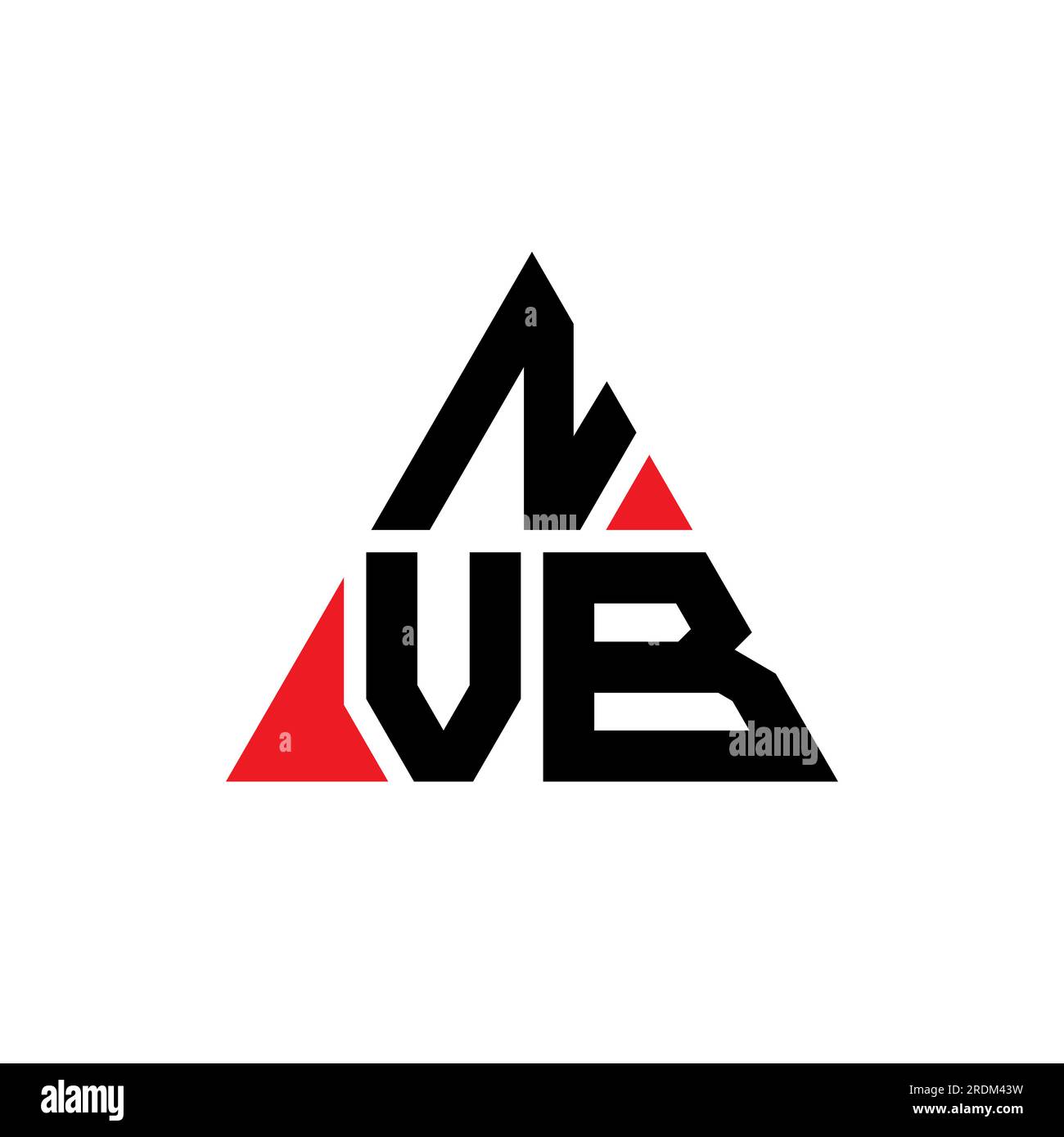NVB triangle letter logo design with triangle shape. NVB triangle logo ...