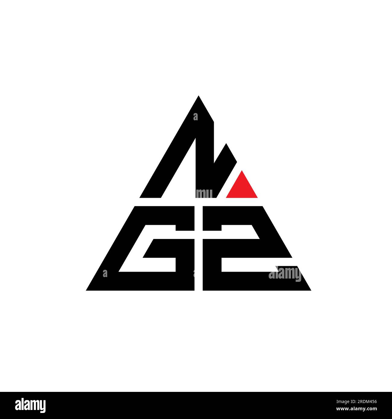 NGZ triangle letter logo design with triangle shape. NGZ triangle logo ...