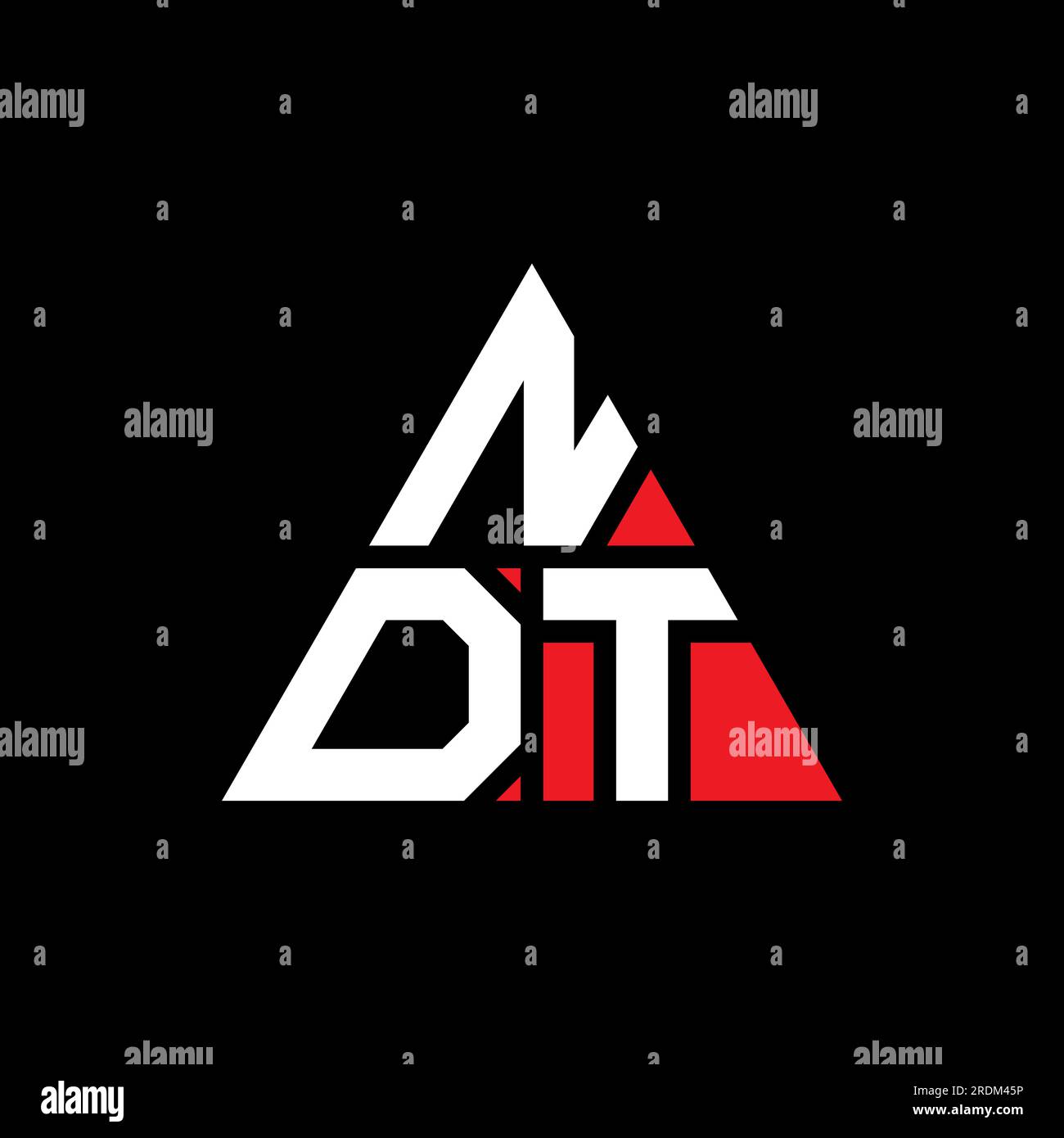 NDT triangle letter logo design with triangle shape. NDT triangle logo ...