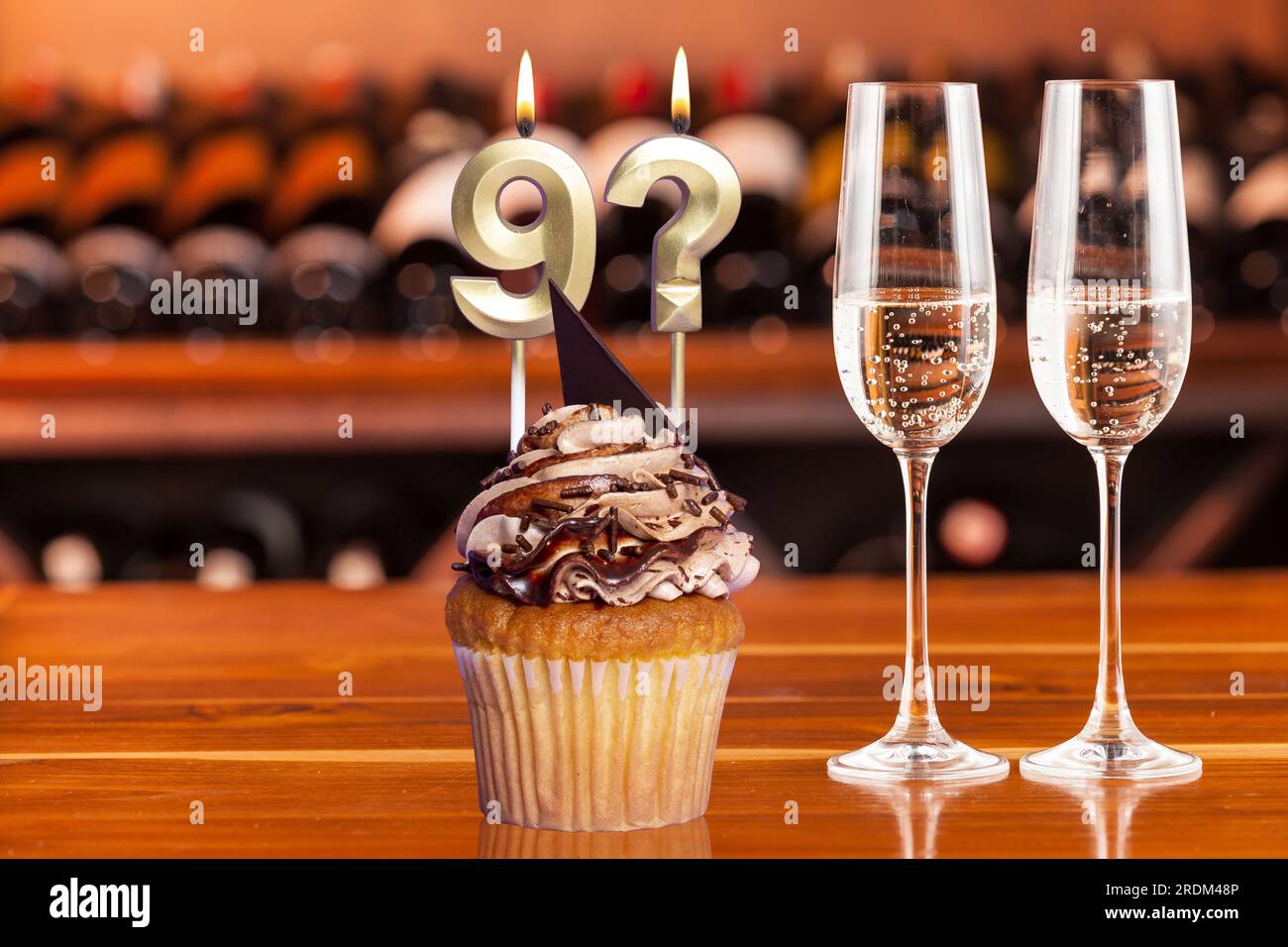 Cupcake With Number For Celebration Of Birthday Or Anniversary; Number ...