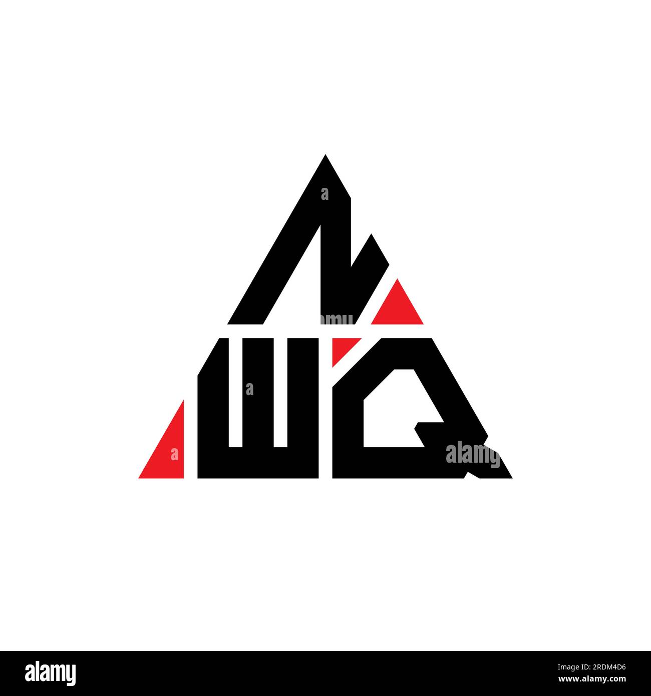 NWQ triangle letter logo design with triangle shape. NWQ triangle logo ...