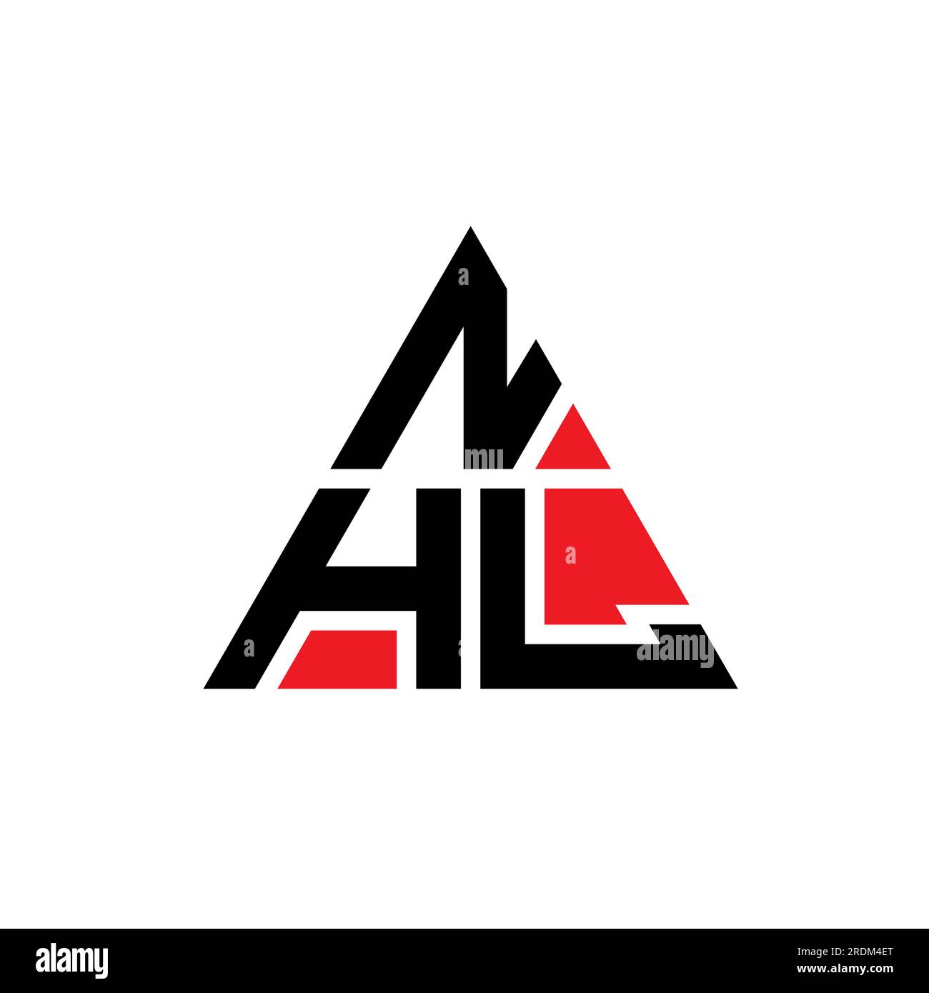 NHL triangle letter logo design with triangle shape. NHL triangle logo ...