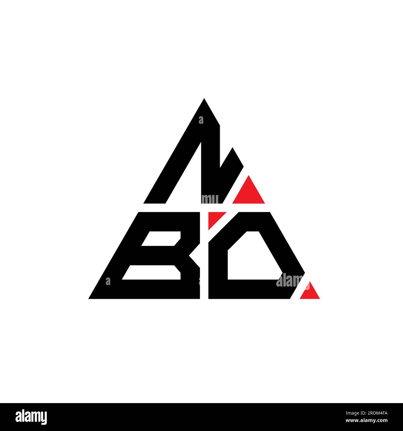 NBO triangle letter logo design with triangle shape. NBO triangle logo ...