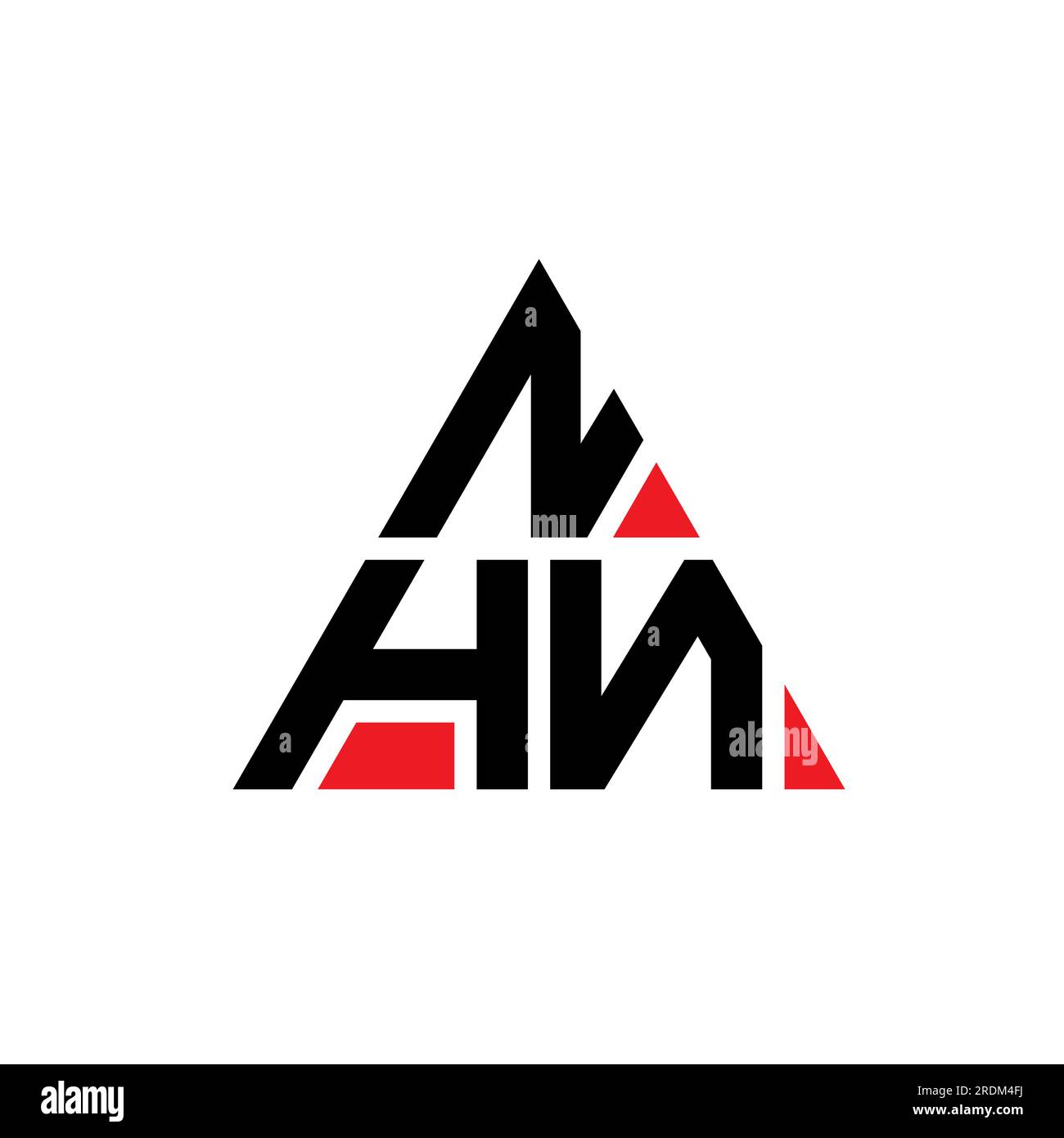 NHN triangle letter logo design with triangle shape. NHN triangle logo ...
