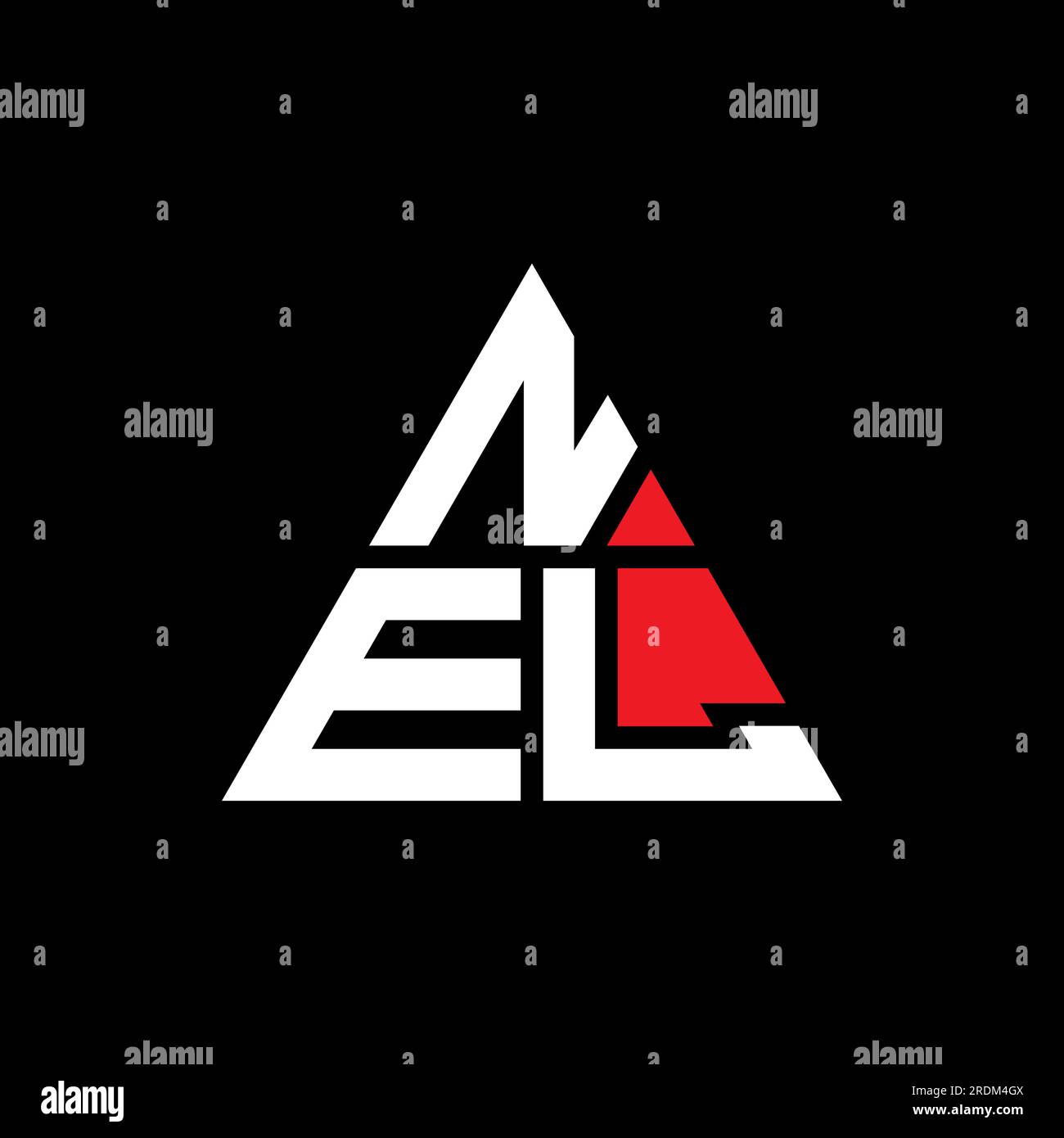 NEL triangle letter logo design with triangle shape. NEL triangle logo ...