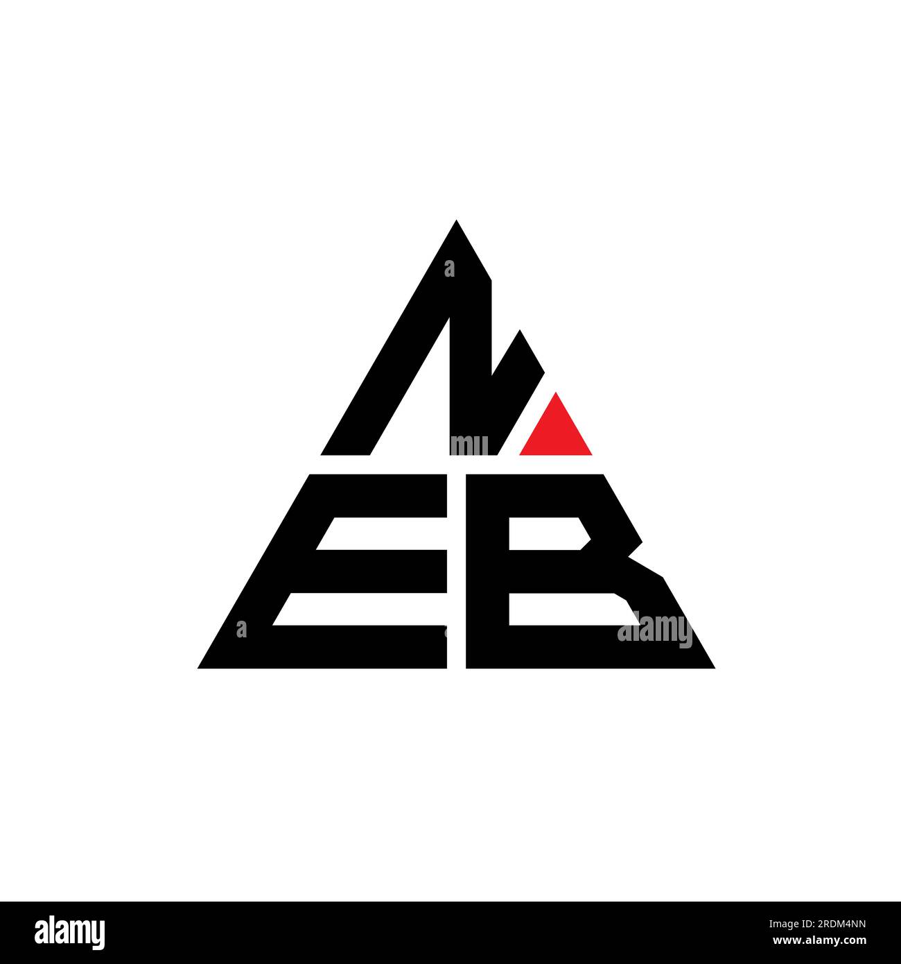 NEB triangle letter logo design with triangle shape. NEB triangle logo design monogram. NEB ...