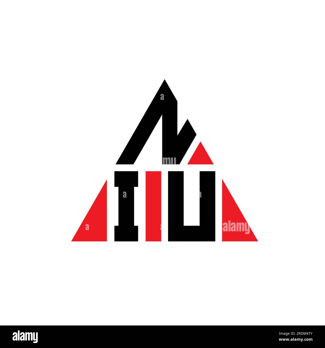 NIU triangle letter logo design with triangle shape. NIU triangle logo ...