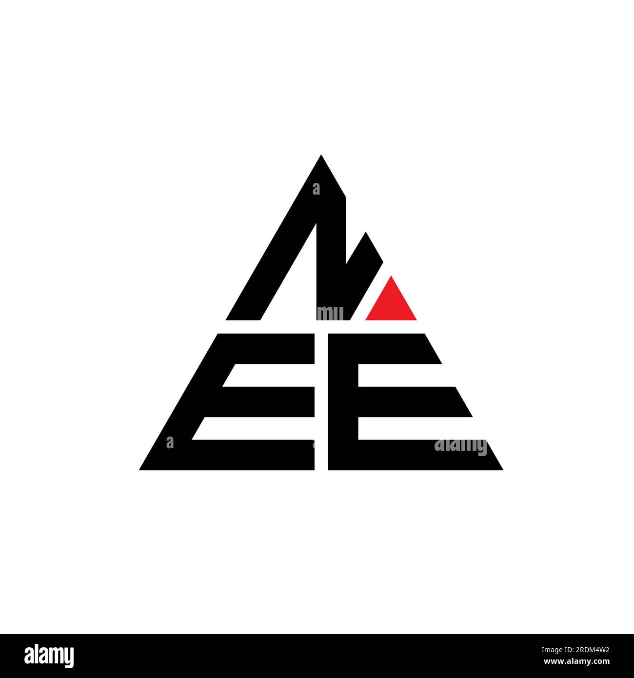 NEE triangle letter logo design with triangle shape. NEE triangle logo ...