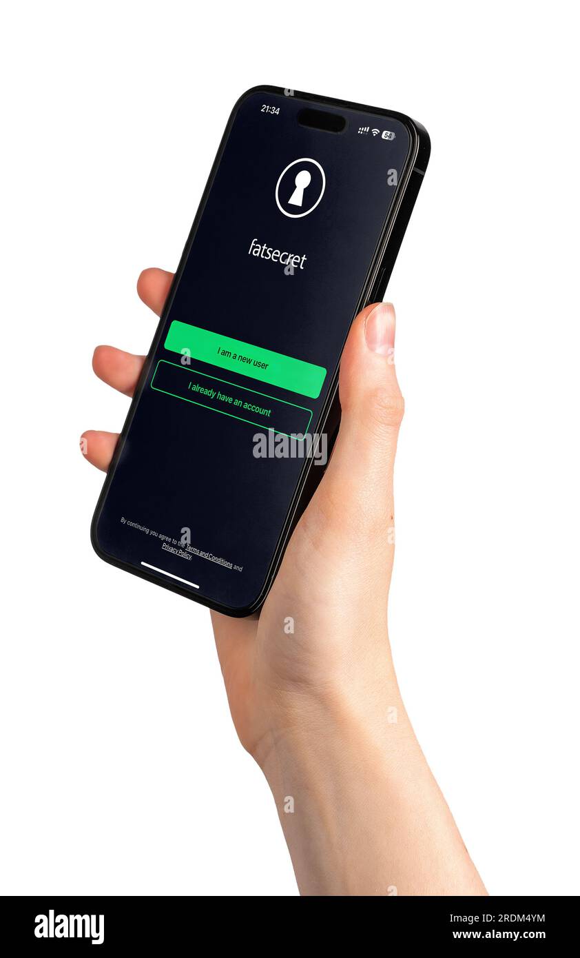 Berlin, Germany July 15 2023 FatSecret app, healthy calorie counter ...