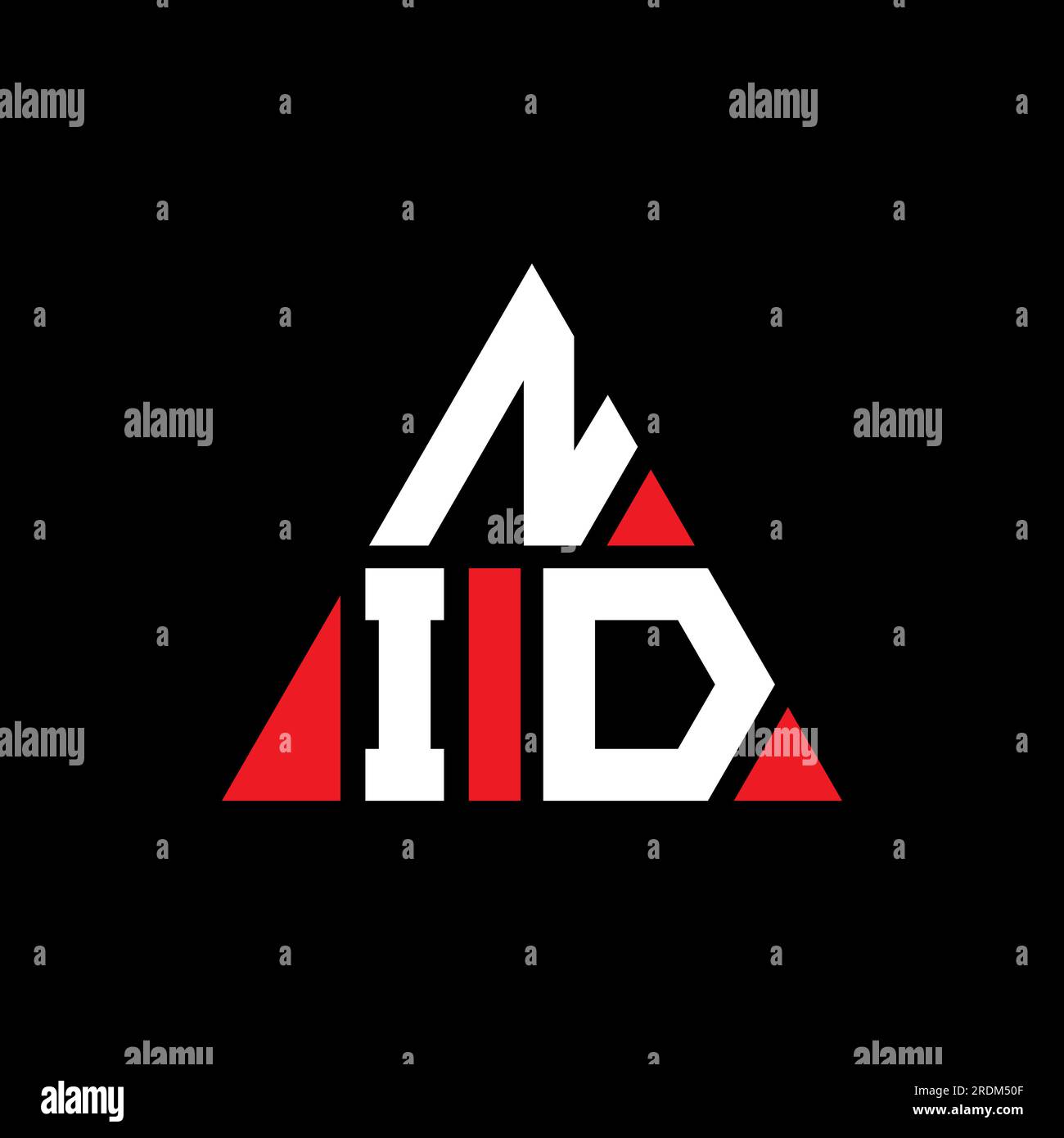 NID triangle letter logo design with triangle shape. NID triangle logo ...