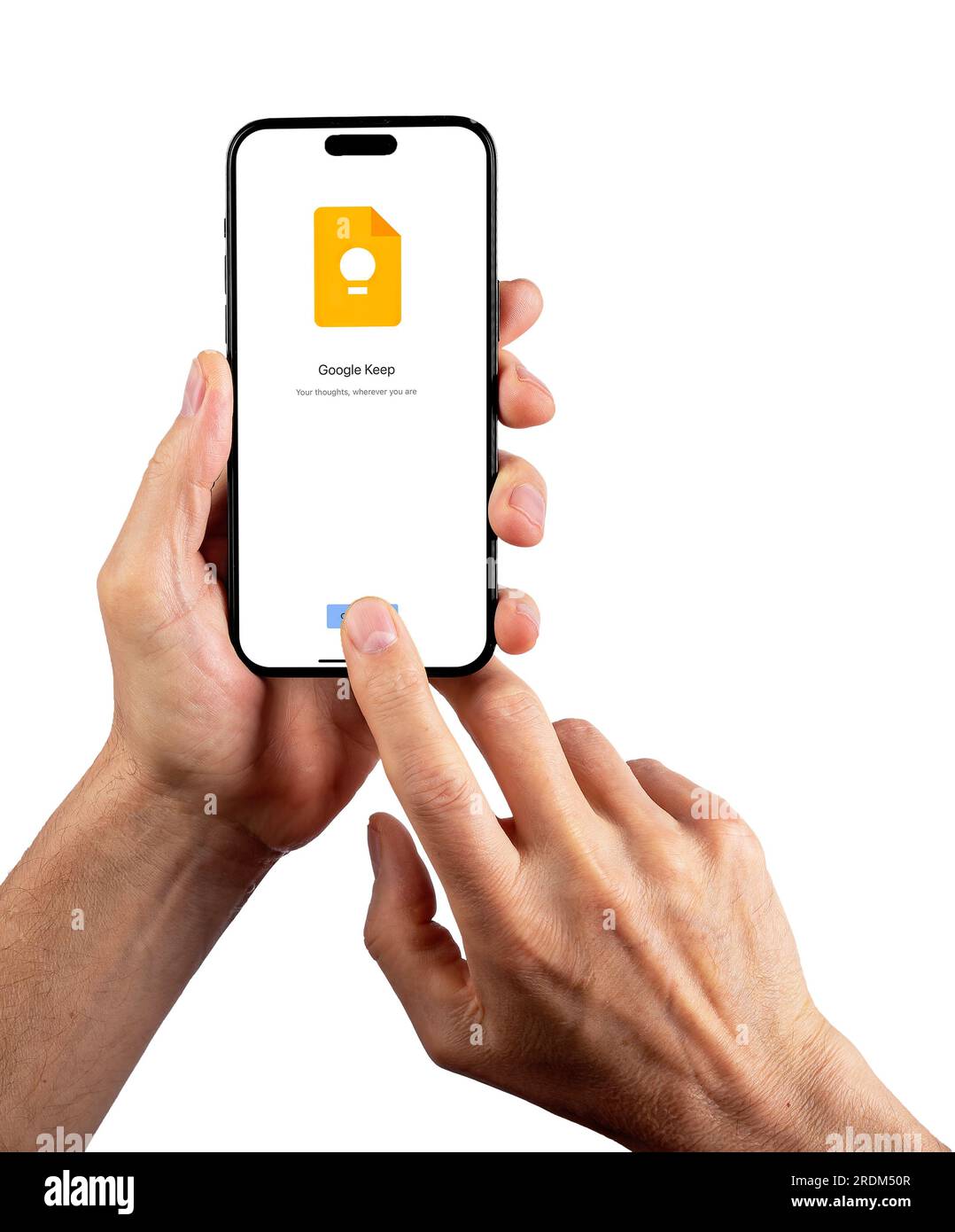 Berlin, Germany July 15 2023 Using Google keep app, mobile notes on ...