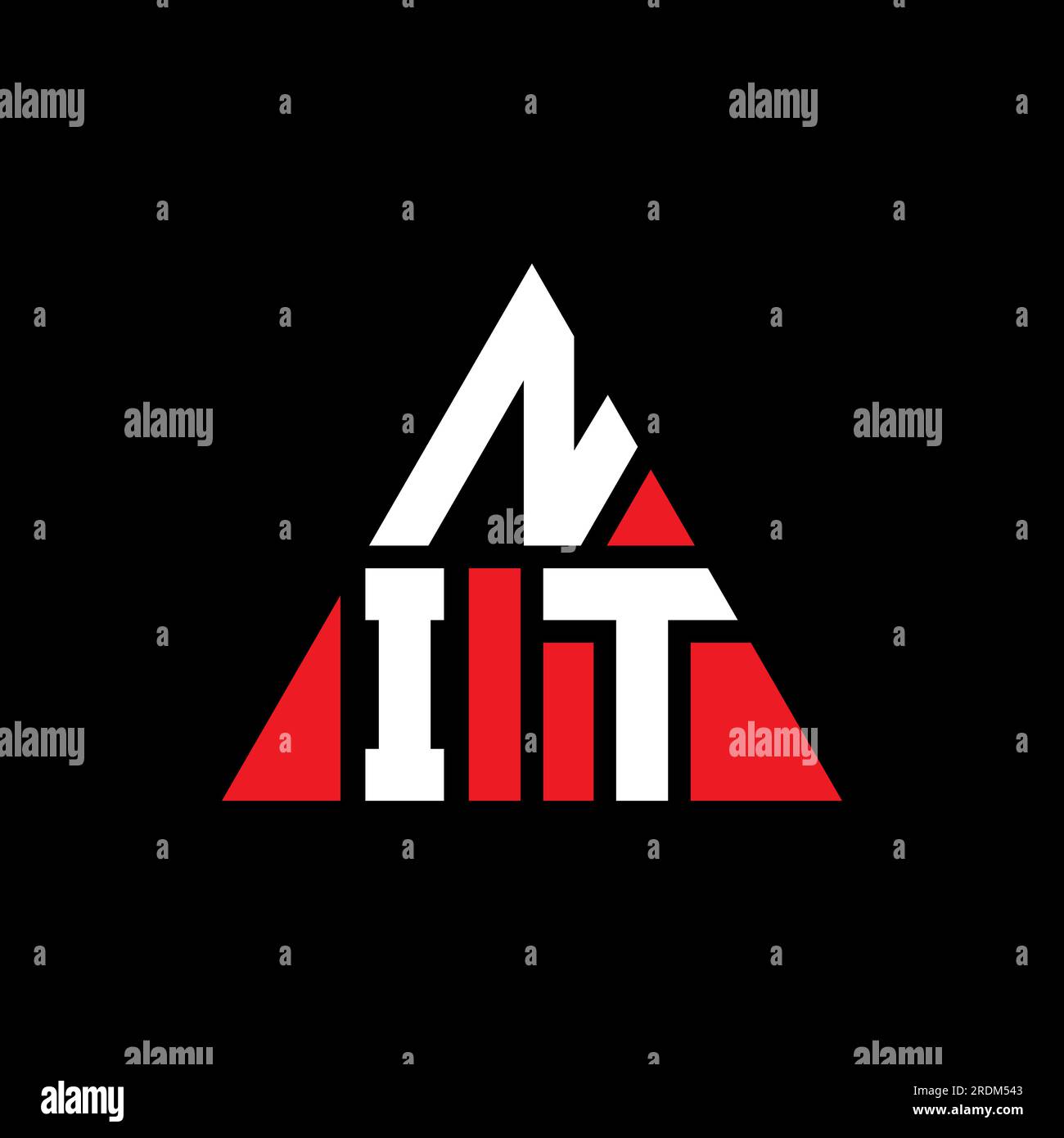 NIT triangle letter logo design with triangle shape. NIT triangle logo ...