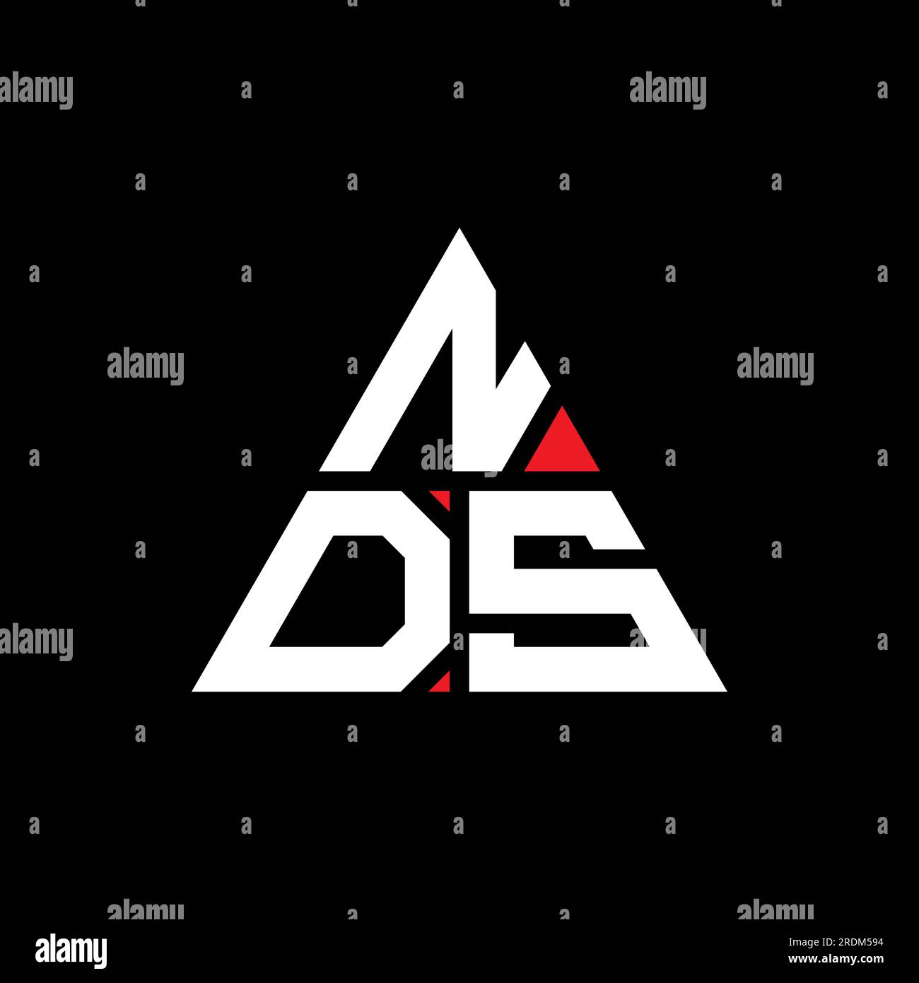 NDS triangle letter logo design with triangle shape. NDS triangle logo ...