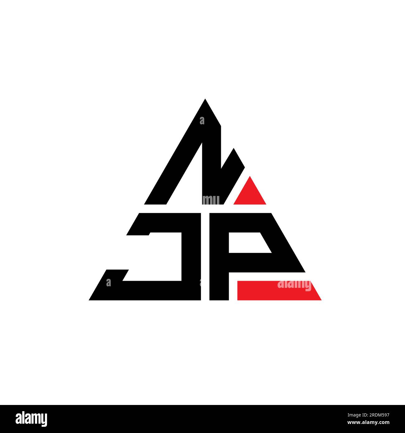 NJP triangle letter logo design with triangle shape. NJP triangle logo ...