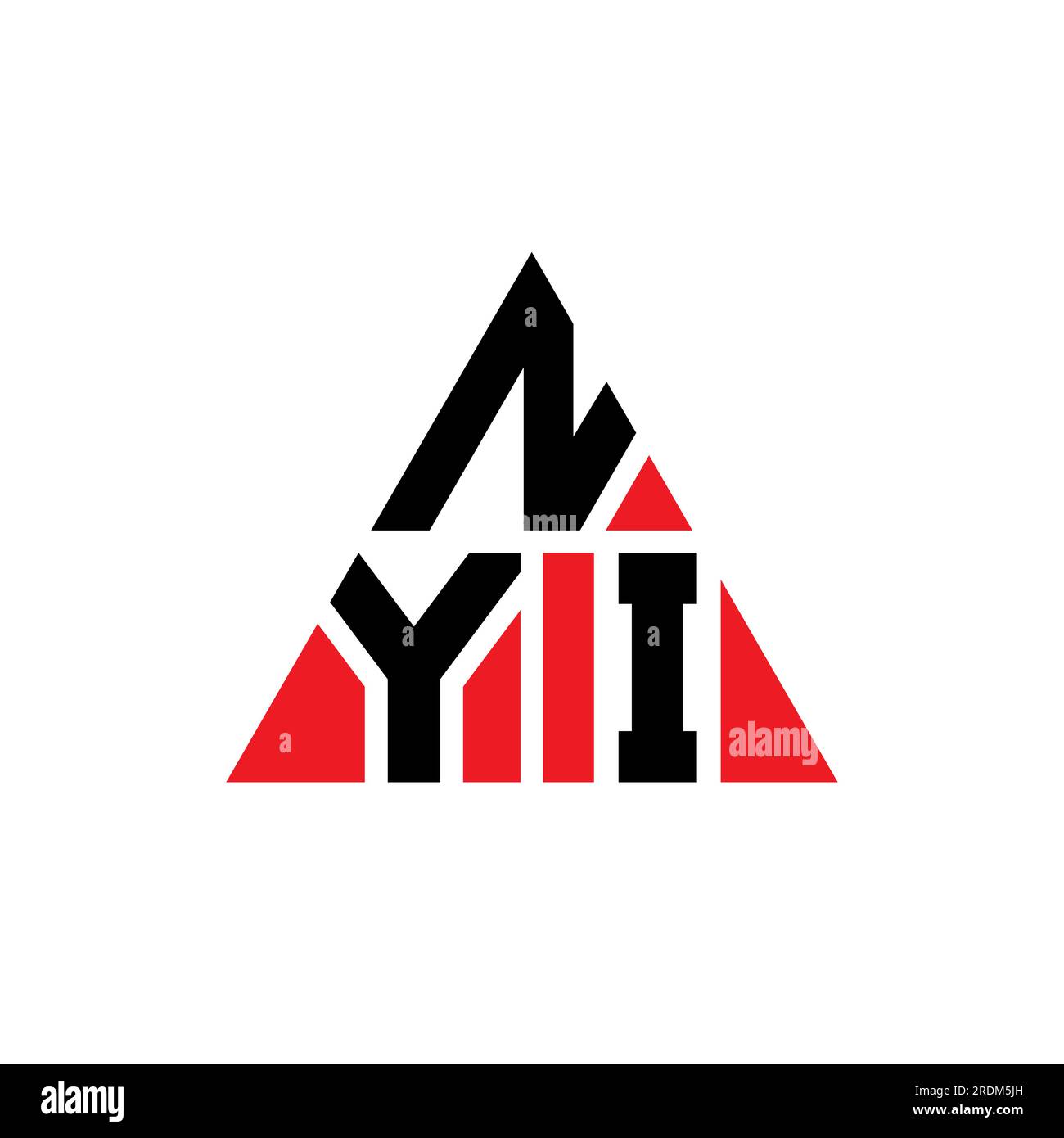NYI triangle letter logo design with triangle shape. NYI triangle logo design monogram. NYI ...