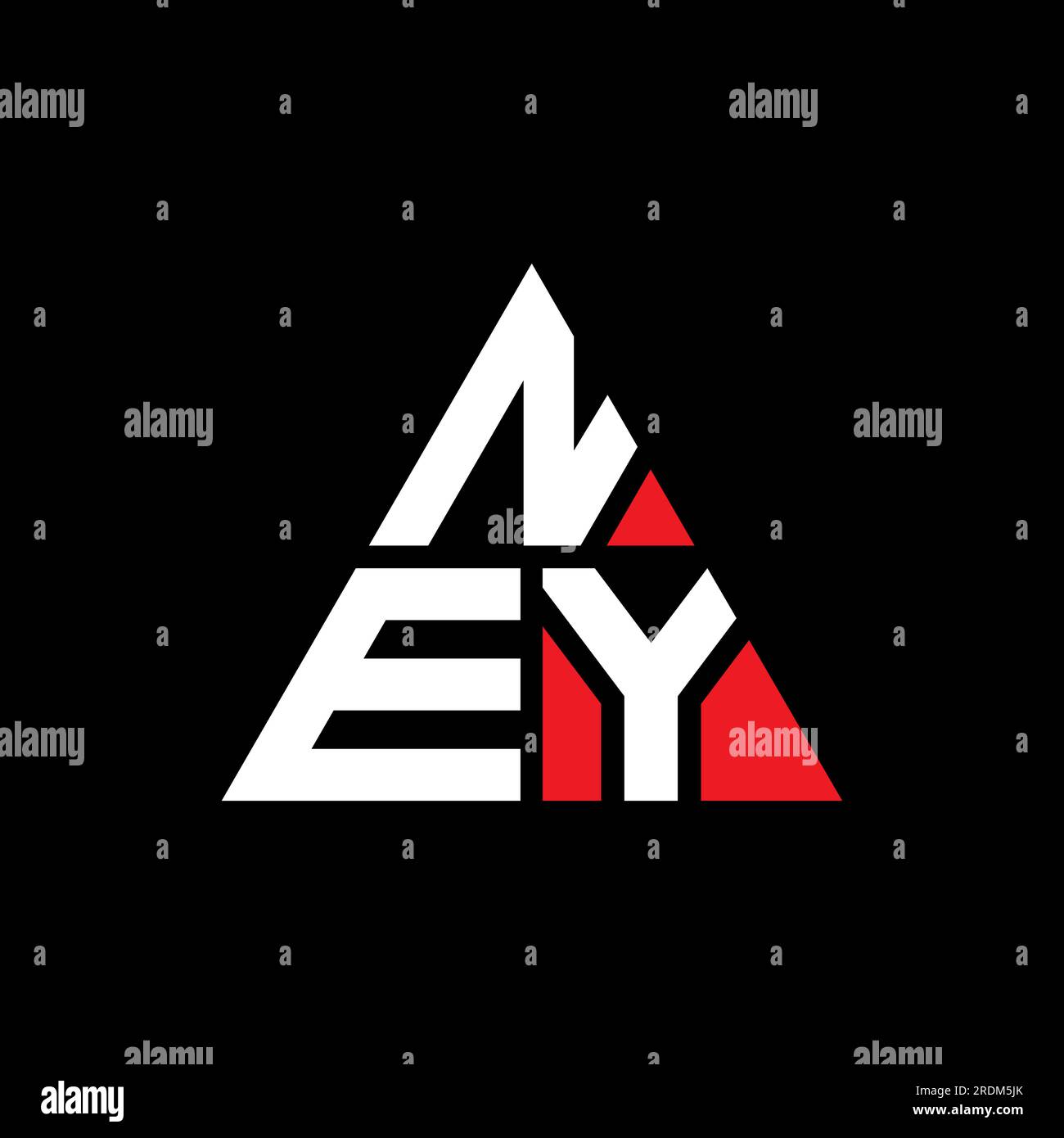 NEY triangle letter logo design with triangle shape. NEY triangle logo ...