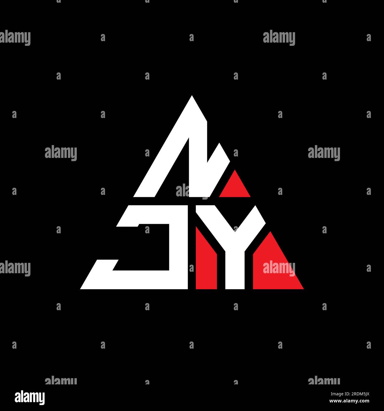 NJY triangle letter logo design with triangle shape. NJY triangle logo ...