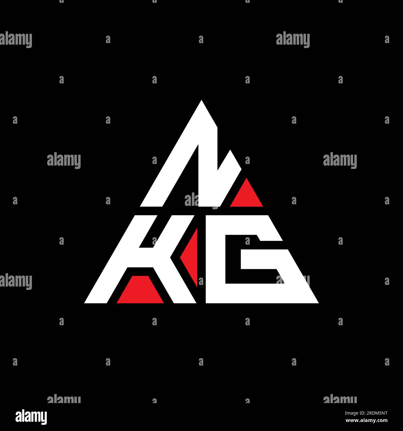 NKG triangle letter logo design with triangle shape. NKG triangle logo ...